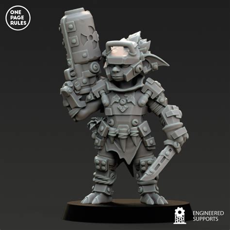 3d Printable Boss Mob Goblin Reclaimers By One Page Rules