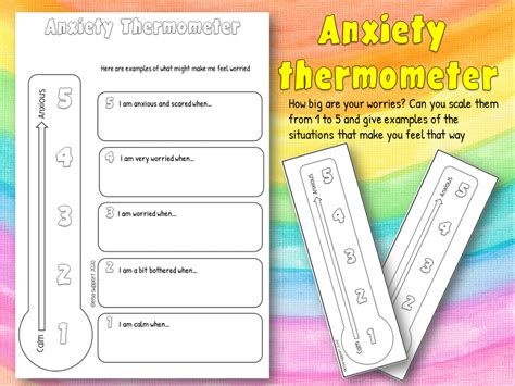 Worry Thermometer Worksheet Mental Health Self Help Resources Inner