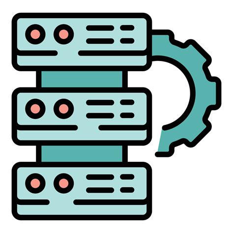 Server Workflow Icon Vector Flat 27294532 Vector Art At Vecteezy