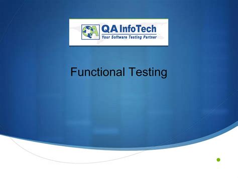 What Is Functional Testing Pdf Computer Software And Applications Computing