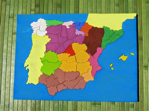 Criar Amar Vivir Mapa De España Montessori Fabricación Casera