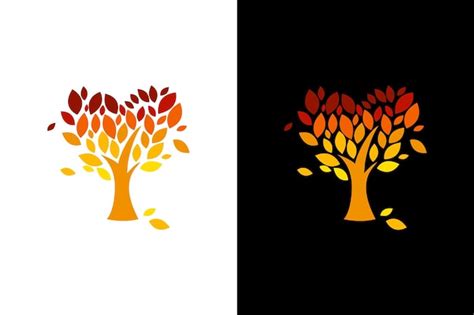Premium Vector Love Red Tree Vector