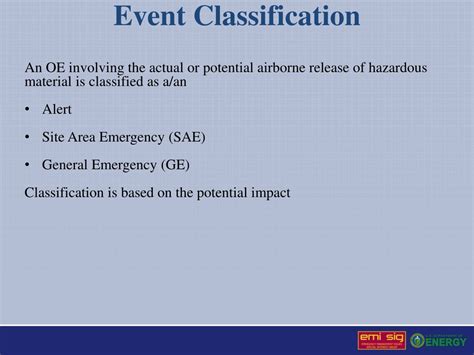 Ppt Operational Emergency Categorization And Classification