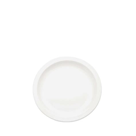 Polycarbonate White Small Narrow Rimmed Plate 17cm White 17cm 67