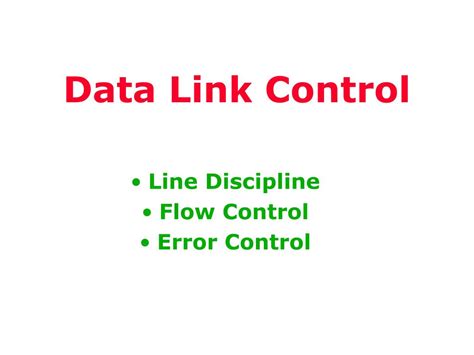 PPT Data Link Control PowerPoint Presentation Free Download ID