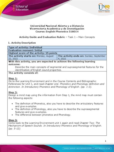 Activities Guide And Evaluation Rubric Unit 1 Task 1 Main Concepts Pdf