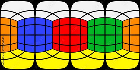 Spherical Panorama Of Inside Cube Faces Full 360 By 180 Degree In