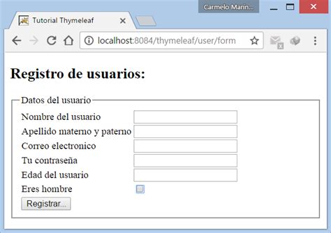 Spring Mvc Thymeleaf Formularios
