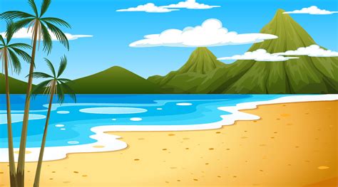Beach Scene Clipart Black And White At Adam Talbert Blog