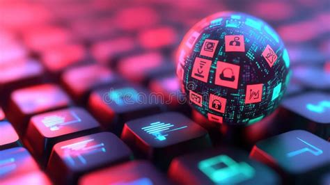 3d Sphere On Computer Keyboard Visual Exploration Of Digital Input And