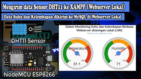 mengirim data sensor dht11 suhu dan kelembapan ke mysql webserver lokal xampp part 2 youtube