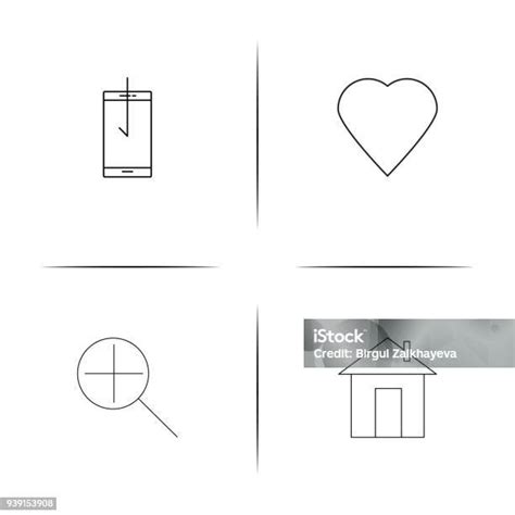 웹 및 텍스트 간단한 선형 아이콘 설정합니다 개요 벡터 아이콘 0명에 대한 스톡 벡터 아트 및 기타 이미지 0명 디자인 벡터 Istock