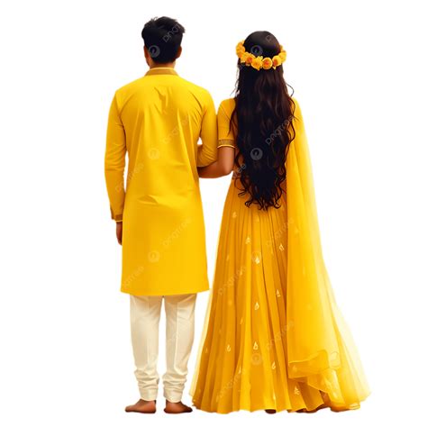 Traditional Indian Haldi Couple Illustration Indian Haldi Couple
