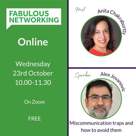 Online Business Networking With Anita Chakraburtty 23rd October 2024