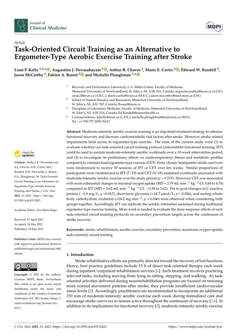 pdf task oriented circuit training as an alternative to ergometer
