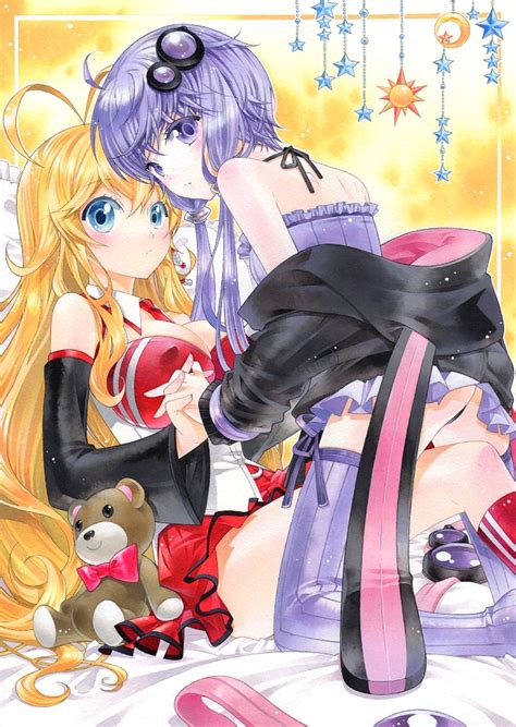 Yuzuki Yukari And Tsurumaki Maki Vocaloid And 1 More Drawn By Pomu