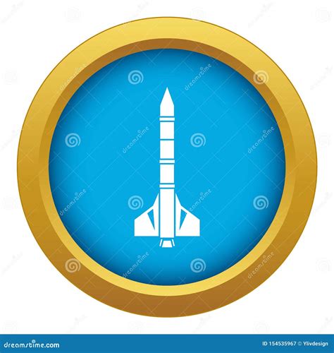 Atomic Rocket Icon Blue Vector Isolated Stock Vector Illustration Of