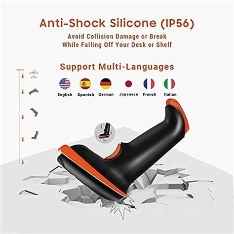 Tera 1d 2d Qr Barcode Scanner Wireless And Wired With Battery Level Indicator Digital Printed