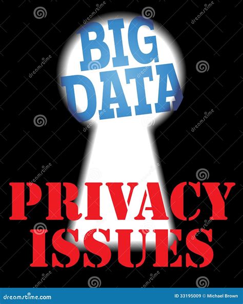 Big Data Privacy Security It Issues Stock Vector Illustration Of Information Databases 33195009