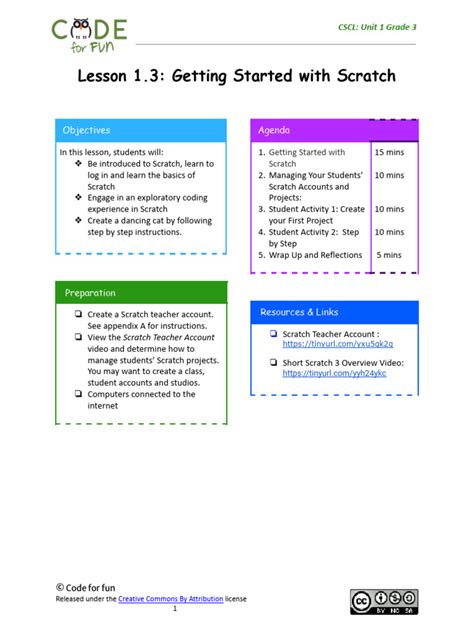 Lesson 13 Getting Started With Scratch Pdf Scratch Programming