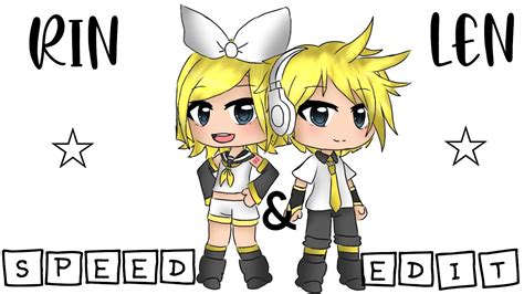 Gacha Club Speed Edit Len And Rin Vocaloid 02 And 03 Kanae Youtube