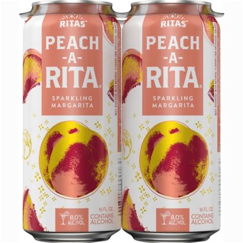 Ritas™ Peach A Rita® Sparkling Margarita 4 Cans 16 Fl Oz Kroger