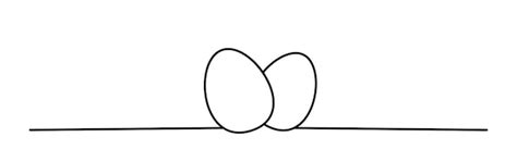 Doodle Ostereier Linienkunstbanner Von Hand Mit Dünner Linie