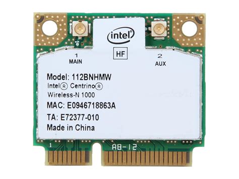 Intel centrino wireless n 1000 spec - porft