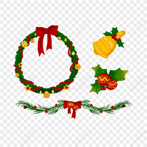 크리스마스 일러스트 화 환 장식품 클립 아트삽화창조적 Png 일러스트 무료 다운로드 Lovepik