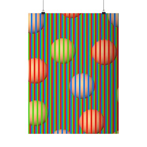 Optical Illusion Vertical Posters 3d Line Art Decor Abstract Ball