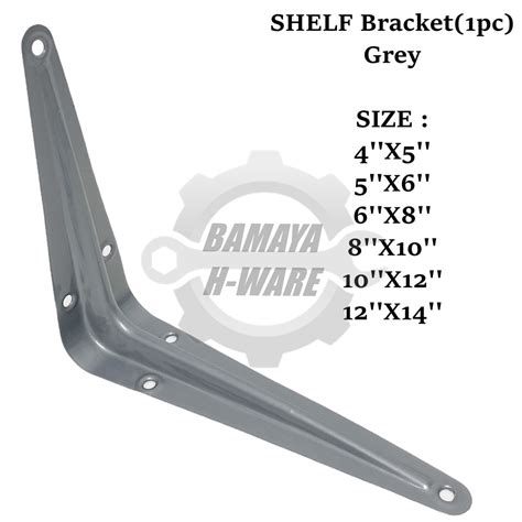 Grey Shelf Bracket 1pc Triangle Bracket Wall Shelves Bracket L Bracket Rak Dinding Besi