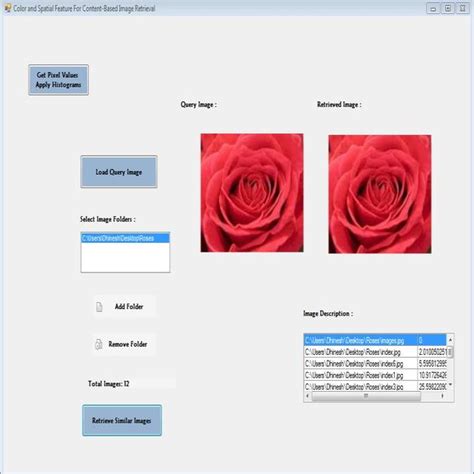 Screen Shot For Color Based Image Retrieval Download Scientific Diagram