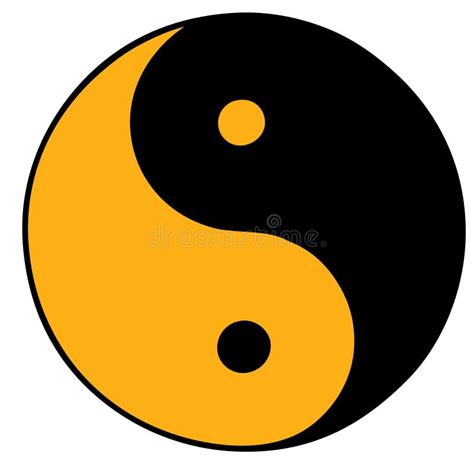 Orange Yin Yang Symbol Stock Vector Illustration Of Asian 10223670
