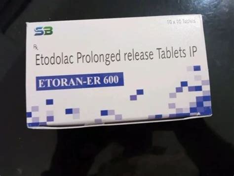 Etodolac Prolonged Release Tablet Strength 600 Mg At Rs 2400 Box In Cuttack