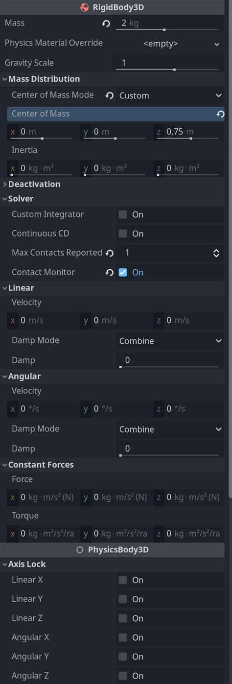 Center Of Mass Of RigidBody D For Throwing A Pilum Physics Godot Forum