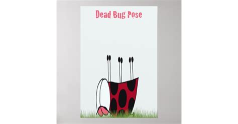 Ladybug Demonstrating The Dead Bug Yoga Pose Print Zazzle