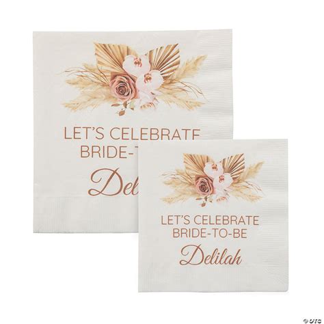 Bulk 50 Ct Personalized Boho Neutral Napkins Oriental Trading