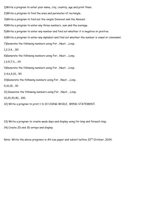 Assignmentconsoleprogramvbnet Pdf