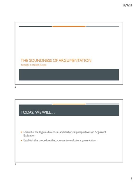 Van Eemeren Ch 6 The Soundness Of Argumentation Day 1 F22 Pdf Argument Logic