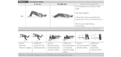 Examples For Progressive Strength Training Exercises S Download Scientific Diagram