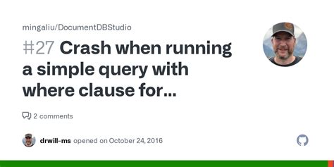 Crash When Running A Simple Query With Where Clause For Partitionkey