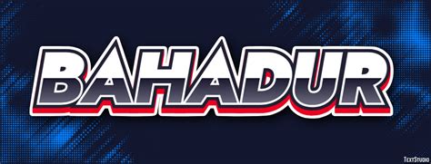 Bahadur Text Effect And Logo Design Name