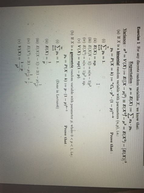 Solved Exercise For Any Discrete Random Variables X We Chegg