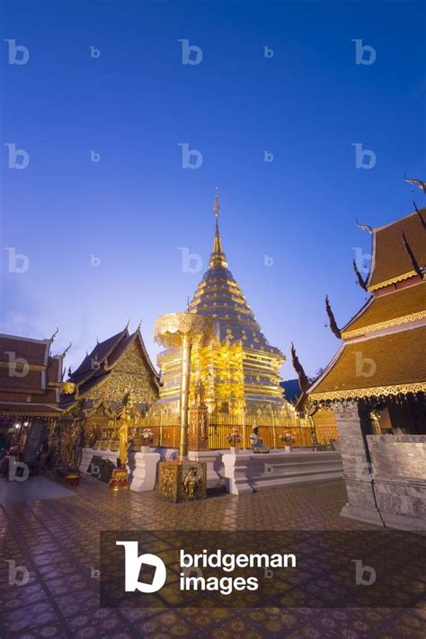 Image Of Wat Phra That Doi Suthep Temple At Night Chiang Mai