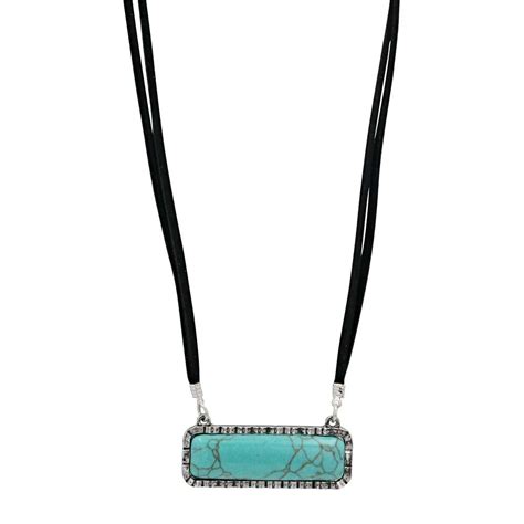 Montana Silversmiths® Womens Turquoise Tablet Western Attitude Neckla