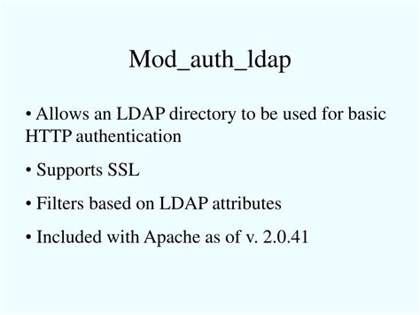 Ppt Ldap And Apache Powerpoint Presentation Free Download Id381892