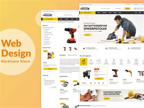 Hardware Store Website Design Concept Behance