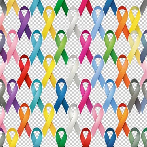 Ribbons in different color isolated on transparent background | Premium AI-generated PSD