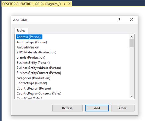 How To Export An SQL Server Database Schema Into A Diagram Vertabelo