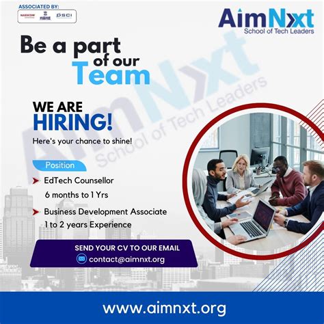aimnxt edtech on linkedin hiring alerts 📢 📢 aimnxt edtech required